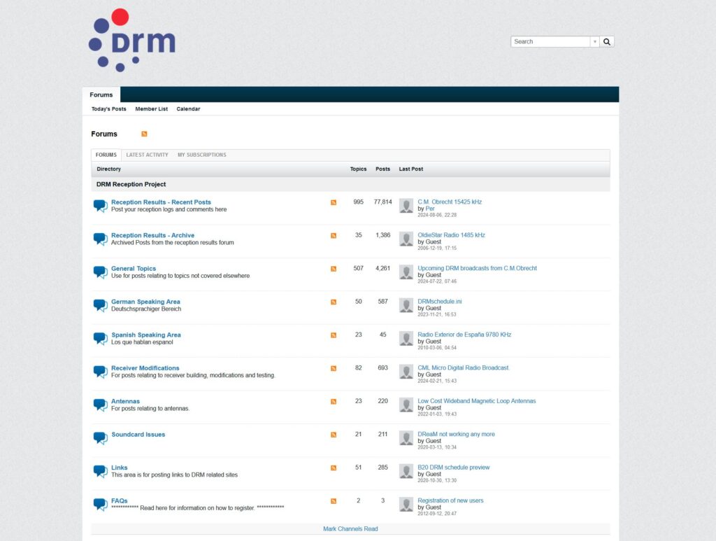 The DRM Reception Project – Welcome to the DRM™ Reception Project website.